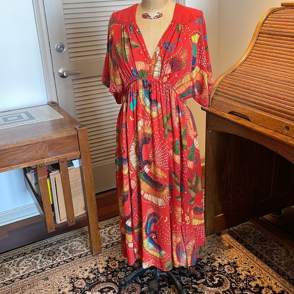 FARM Rio | Dresses | Farm Rio Boho Tropical Bird Motif Maxi | Poshmark
